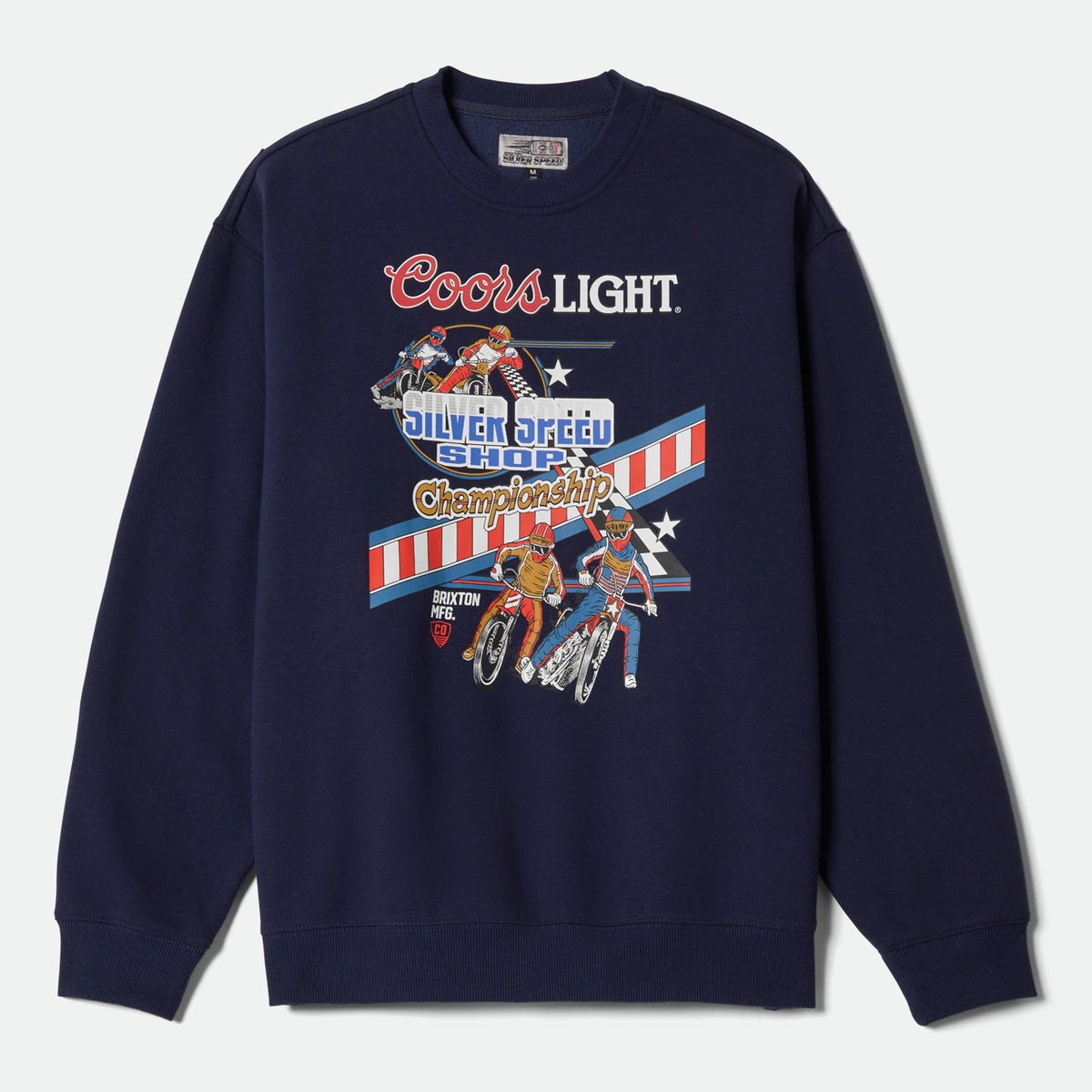 Brixton Coors Light Berm Crew (Navy) – Milo Snow and Skate